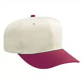 Cotton Twill Pro Cap Maroon Natural - Fast Caps